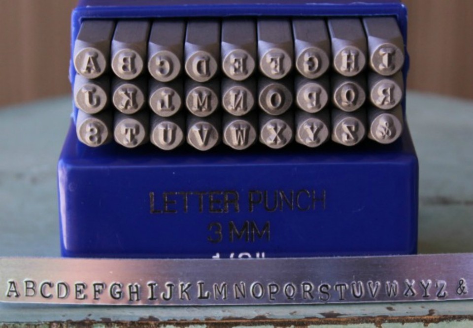 SUPPLY GUY 3mm Typewriter Font Metal Stamp Upper, Lower or Two Combo ...