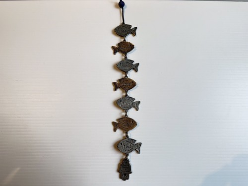 SMALL METAL FISH HANGING FEATURING POSITIVE WORDS | eBay Australia