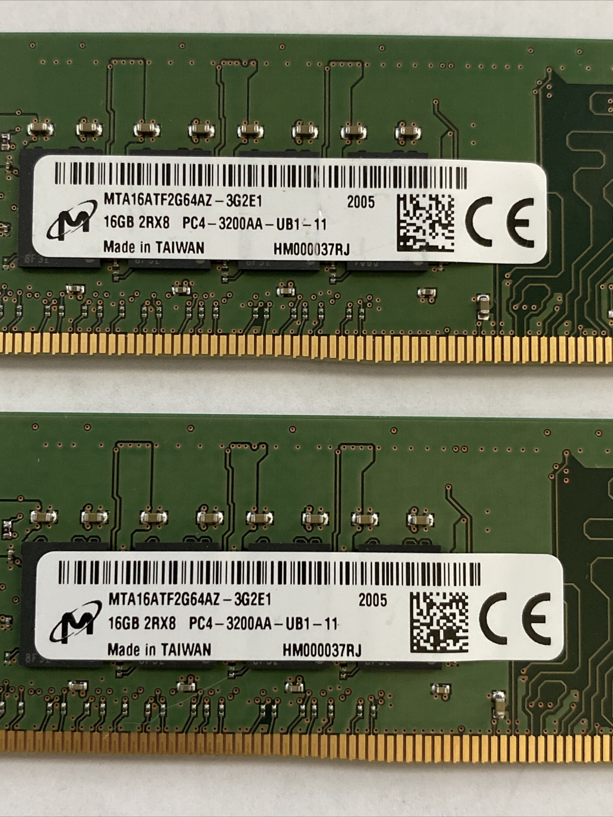 32GB Micron Desktop Memory Kit (2x16GB) MTA16ATF4G64AZ 2RX8 PC4 3200AA ...