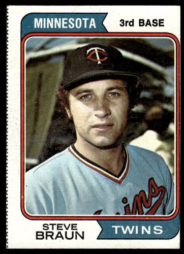 1974 Topps Steve Braun #321 Minnesota Twins Baseball Card | eBay