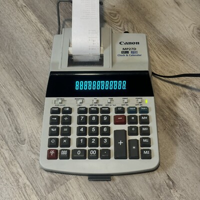 Canon MP27D 12 Digit Calculator -Vintage Adding Machine Calendar ...