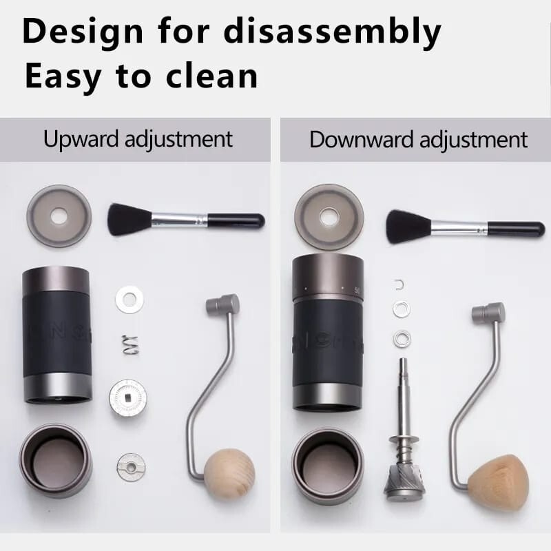 Manual Coffee Grinder Stainless Steel Titanium Plating Burr | eBay