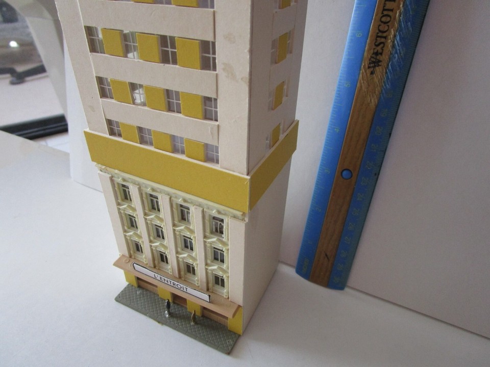 Built N Scale Hi Rise City Apartment Building For Train Layout | eBay