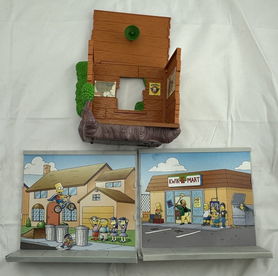 Playmates Simpsons World of Springfield Interactive Playsets Huge Lot ...