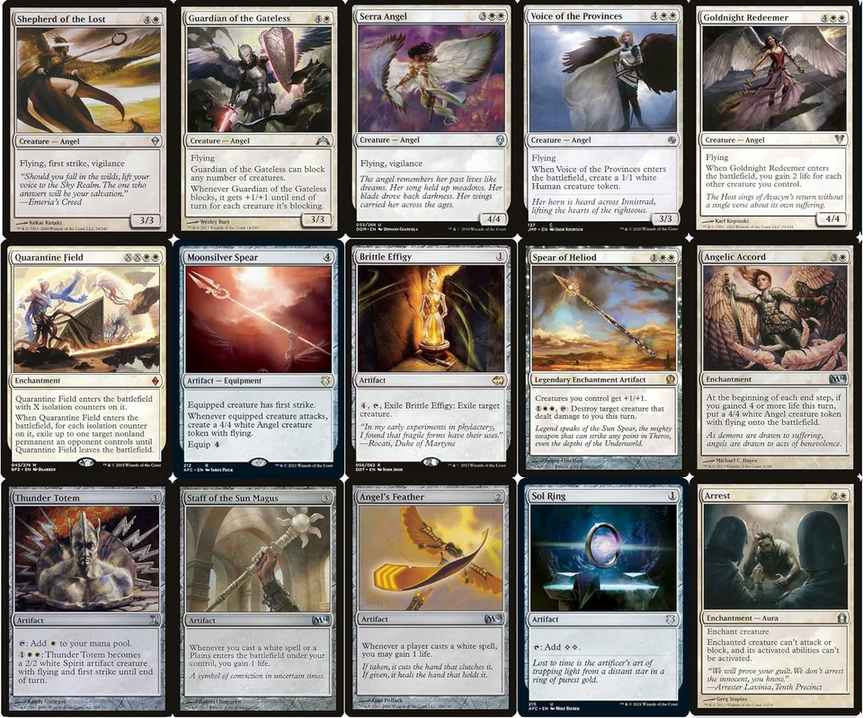 Elite Custom Angel Commander Deck - 100 Cards for MTG EDH Play ...
