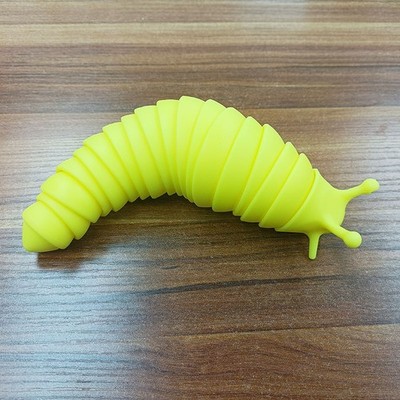 Fidget Slug Articulating Stim Toy 3D Printed Articulated Sticky Stretch ...