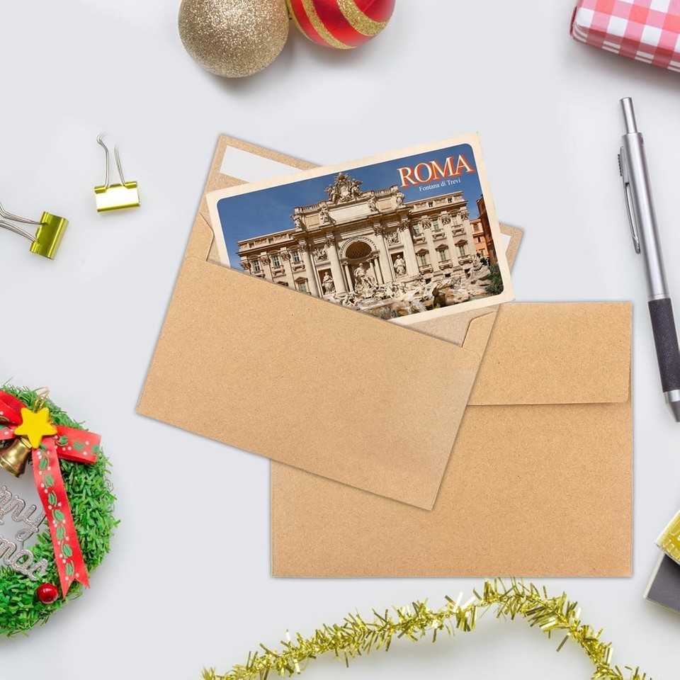 50 Pack Kraft Envelopes 4 X 6 Inch Brown Envelopes,A4 Envelopes, Card ...