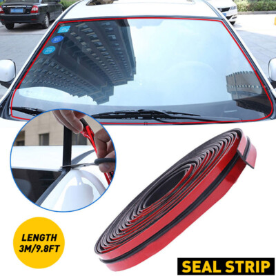 10FT Rubber Car Front Windshield Rear Seal Panel Strip Sealed Moulding ...