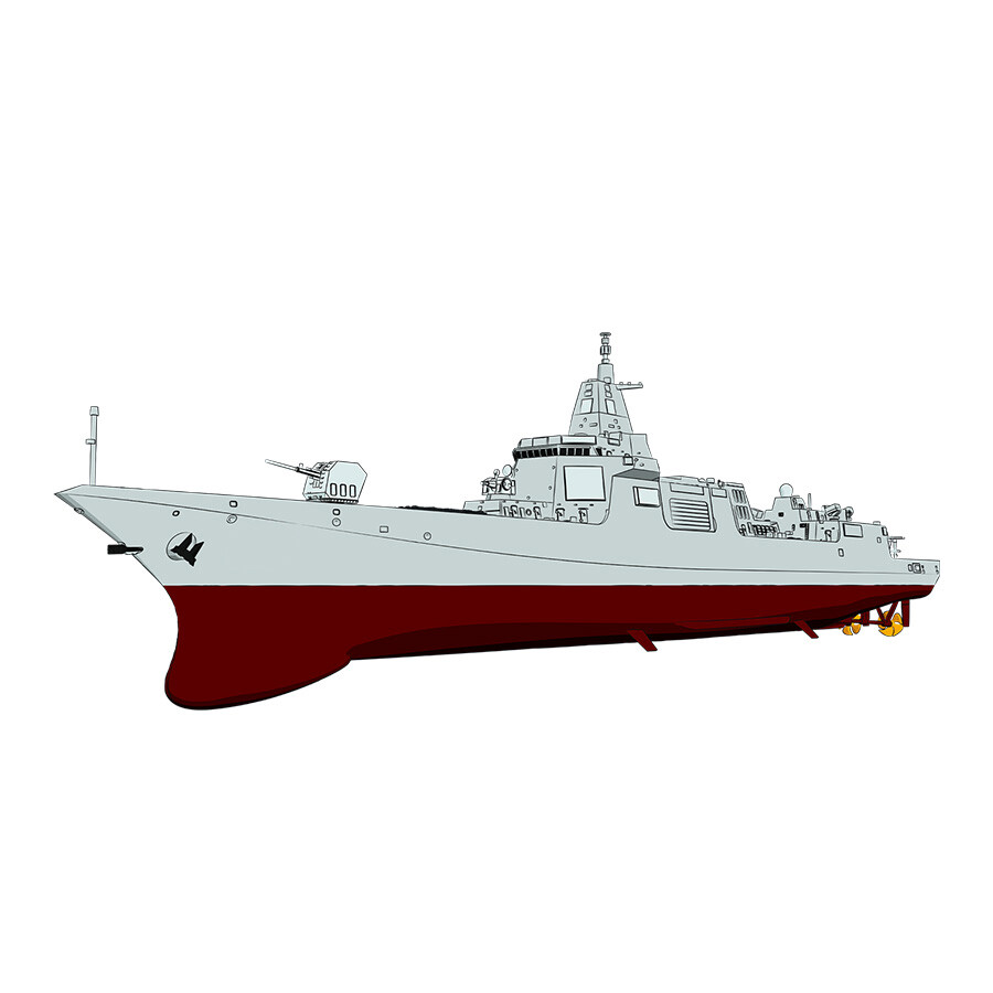 1/350 Chinese Navy Type 055 Guided Missile Destroyer Assembly Ship ...