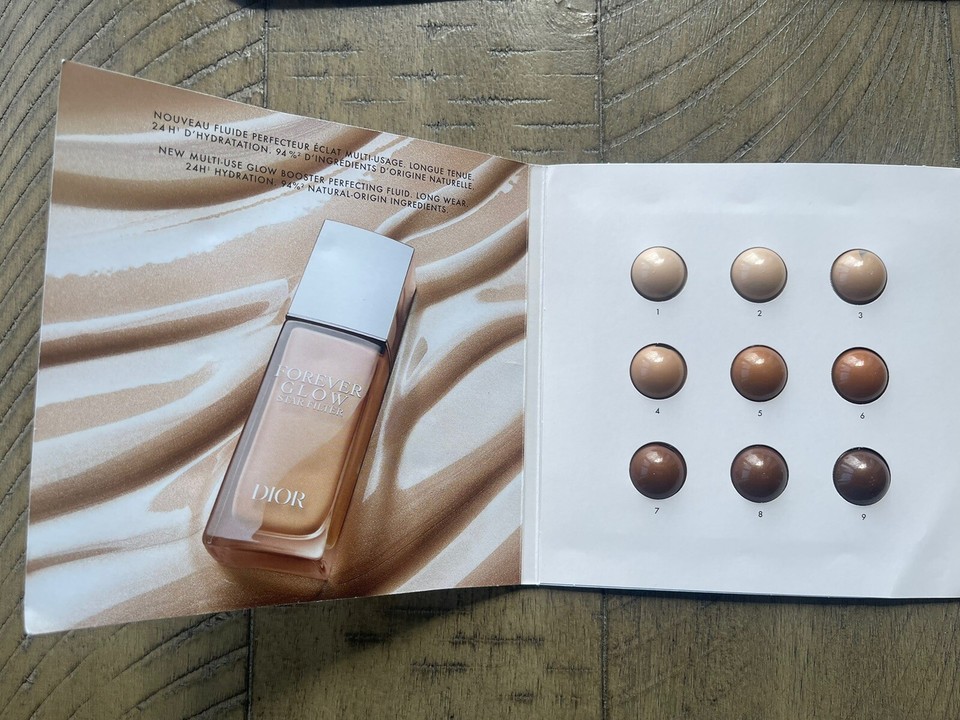 Dior Forever Skin Glow Foundation Blister Sample Card Neutral Warm ...