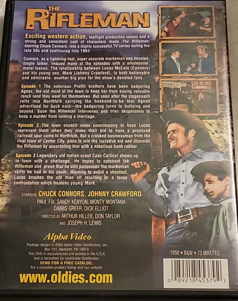 The Rifleman Volume 1 DVD Chuck Connors 89218453792| eBay