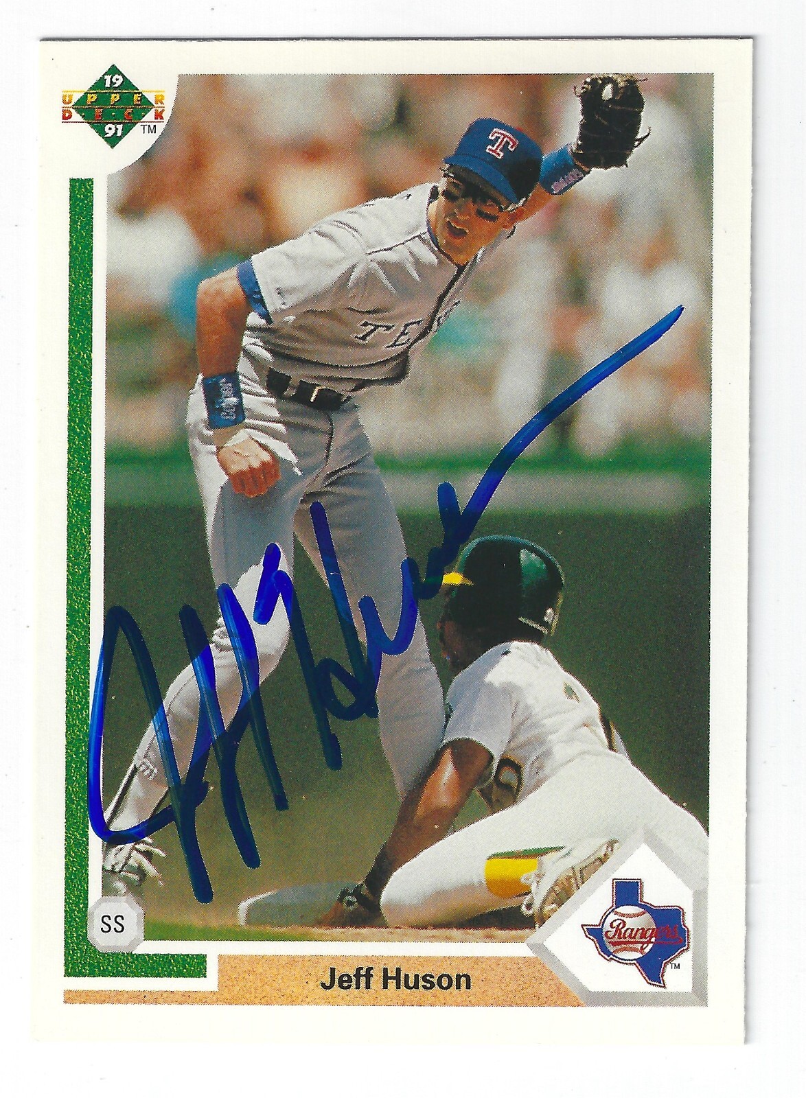 JEFF HUSON TEXAS RANGERS SIGNED CARD CHICAGO CUBS MARINERS ANGEL ...