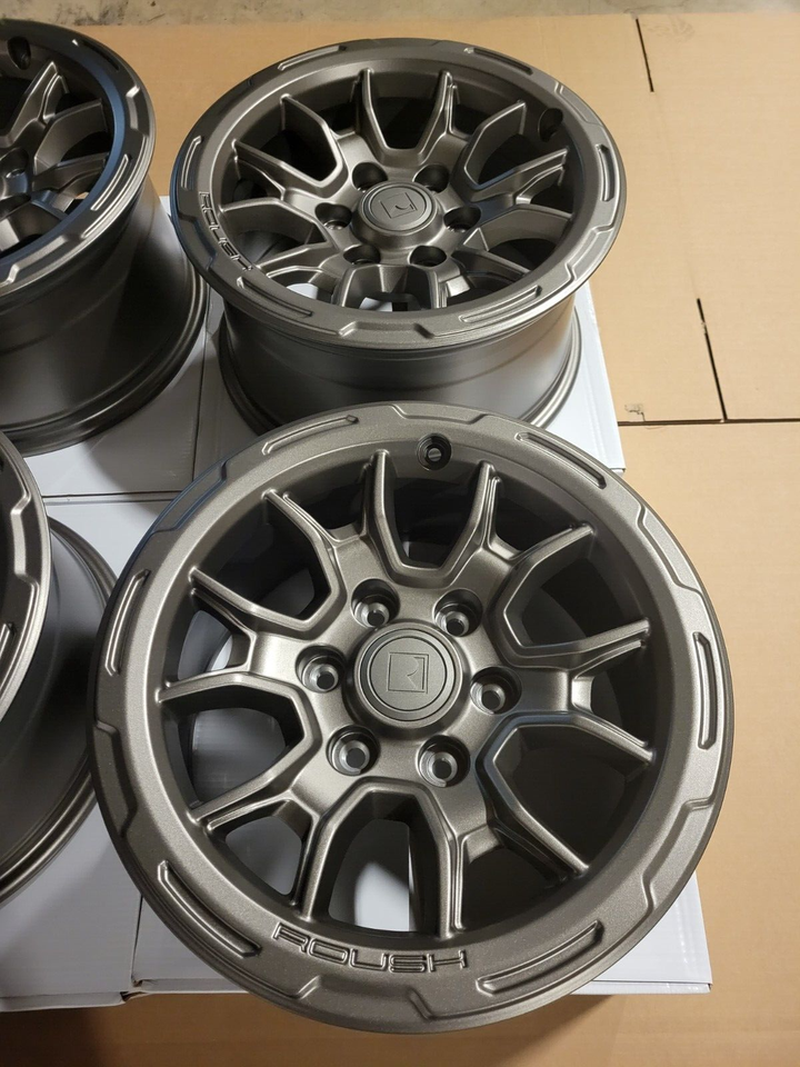 New ROUSH R Wheels Fit Ford Bronco Ranger Iridium Grey 17 x 8.5 SET OF ...