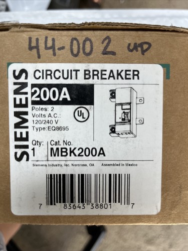 Siemens 200 Amp Main Breaker Conversion Kit | eBay