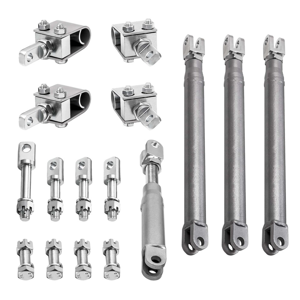 Sidecar Installation Kit 4x U-Clamp Frame Mount &4x I-Bolt Frame Mount ...