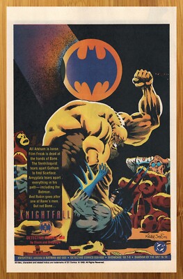 1993 DC Comics Batman Knightfall Vintage Print Ad/Poster Kelley Jones ...