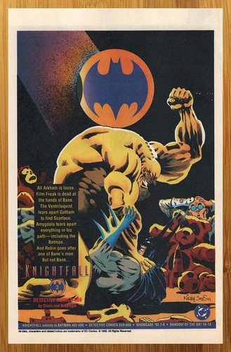 1993 DC Comics Batman Knightfall Vintage Print Ad/Poster Kelley Jones ...