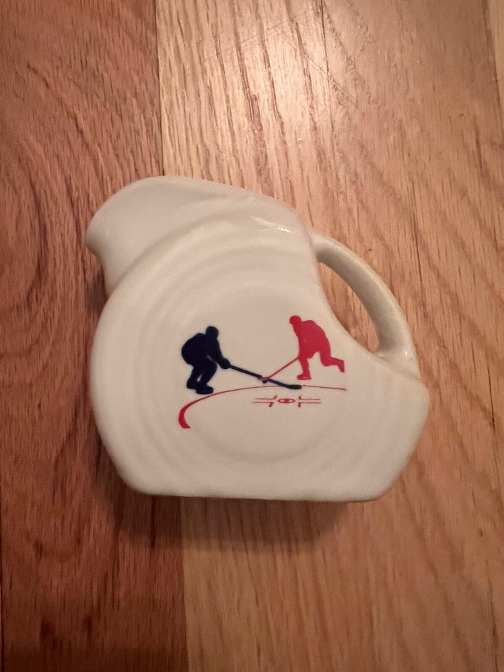 Fiesta ®️ Exclusive Hockey Mini Disc Disk Pitcher Creamer WHITE | eBay