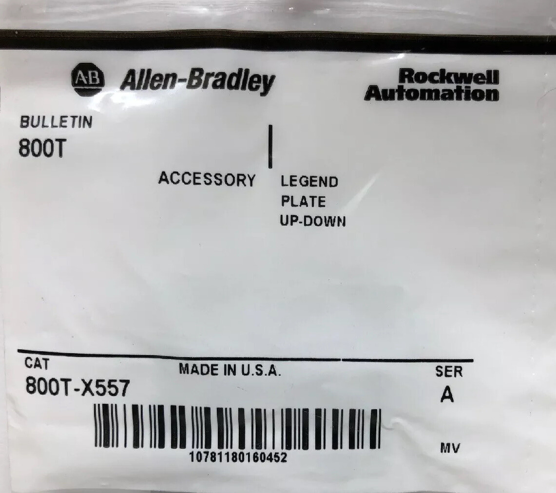 Allen Bradley 800T-X557 Legend Plate (LOT OF 3) | eBay