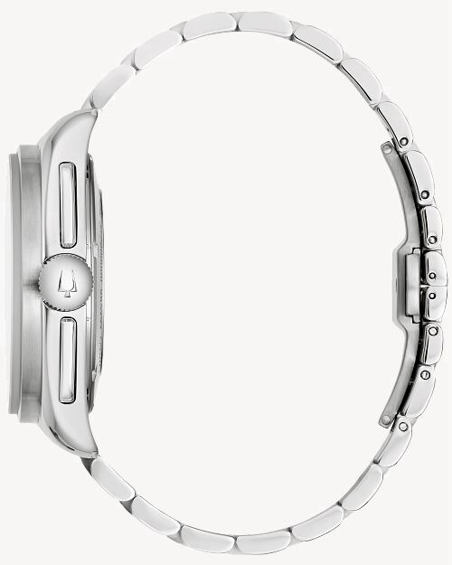 Bulova Lunar Pilot Red Dial Men's Chronograph Stainless Steel Watch ...