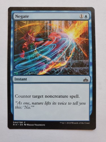 MTG Magic The Gathering Card Negate Instant Blue Rivals Of Ixalan 2018 ...