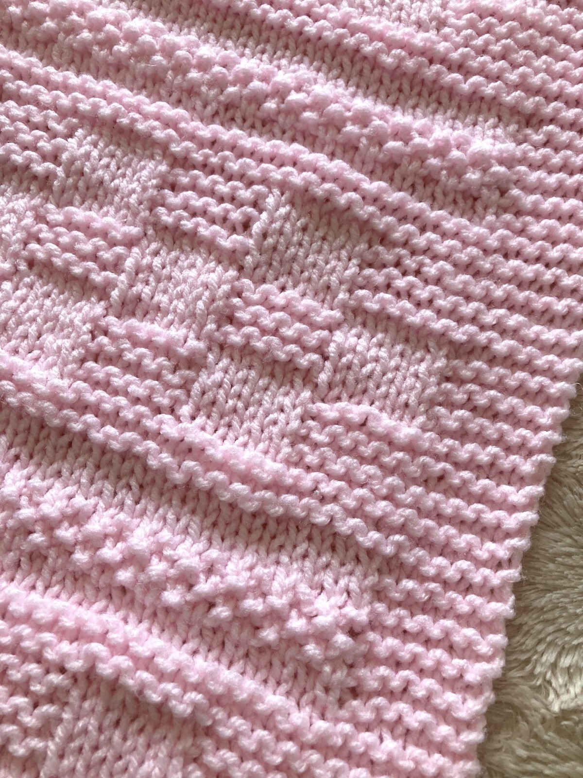 Knitting pattern- Jesse Baby Blanket ~ Aran Yarn ~ Simple Design ...