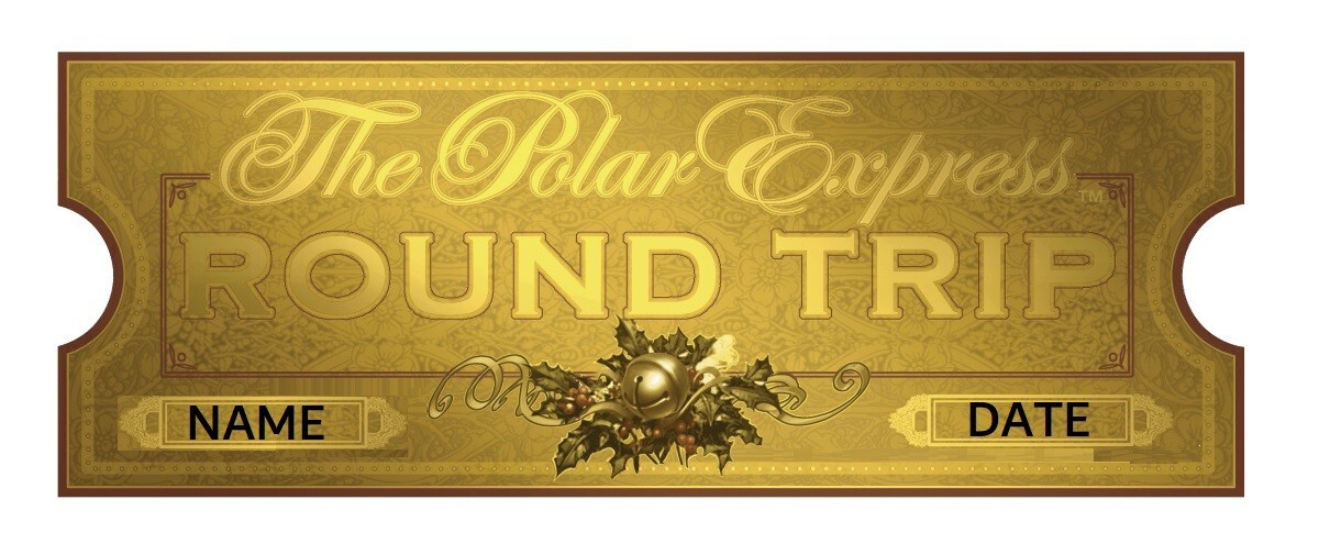 Polar Express Printable Boarding Passes Believe, Train Ride Ticket,