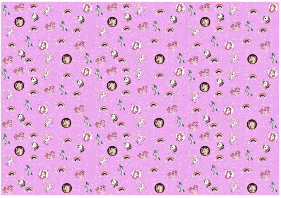 Dolls House Wallpaper Pastable Paper Child Kids Room Nursery Unicorns ...