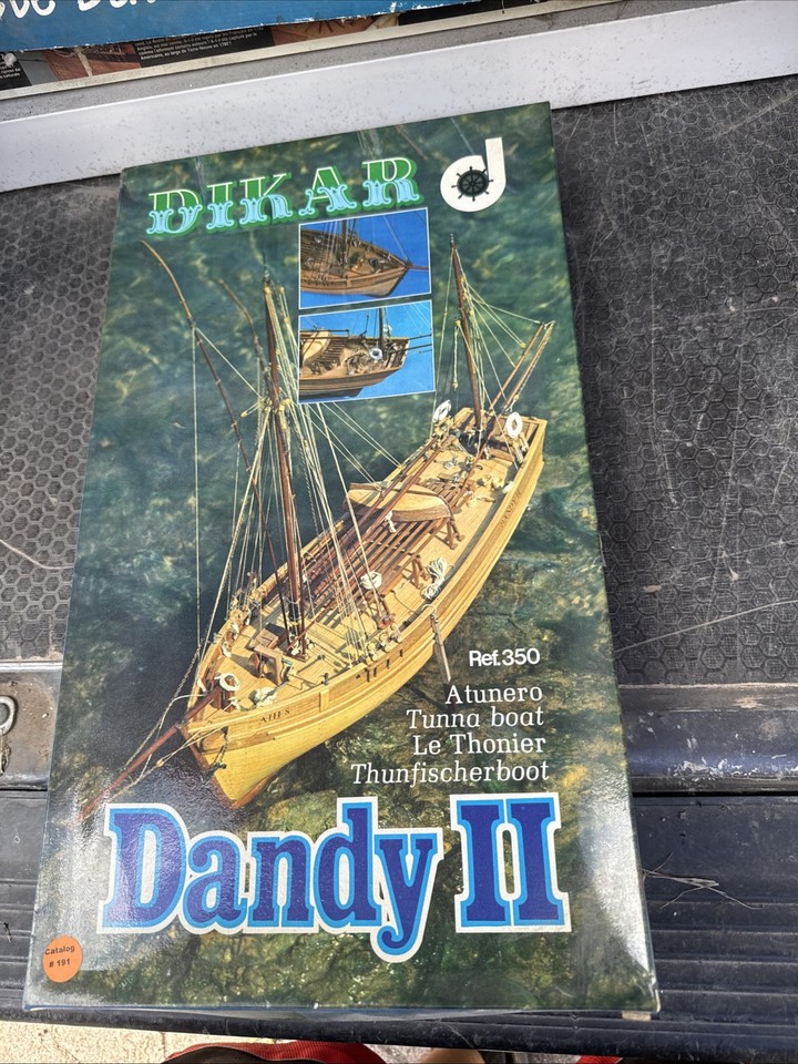 Vtg Dandy II Tuna Fishing Vessel Wooden Sailing Ship Dikar 1:50 Model ...