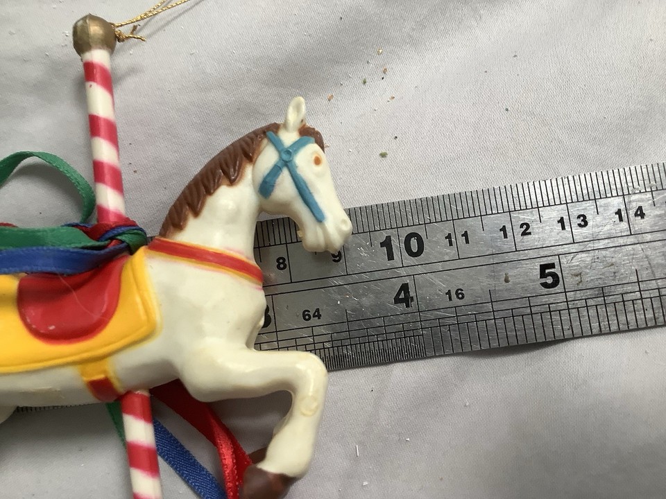 Vintage Russ Christmas Tree Carousel Horse Decoration | eBay UK