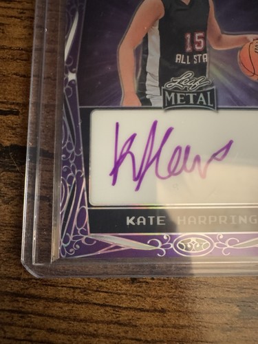Kate Harpring 2024 Leaf Metal First Card Auto Purple Ink 10/15 #MI-KH1 ...