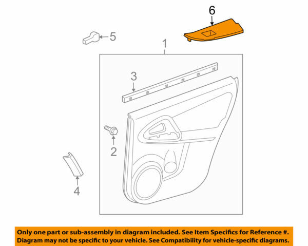 74271-42010-B0 Toyota Panel, rear door armrest base, upper rh ...
