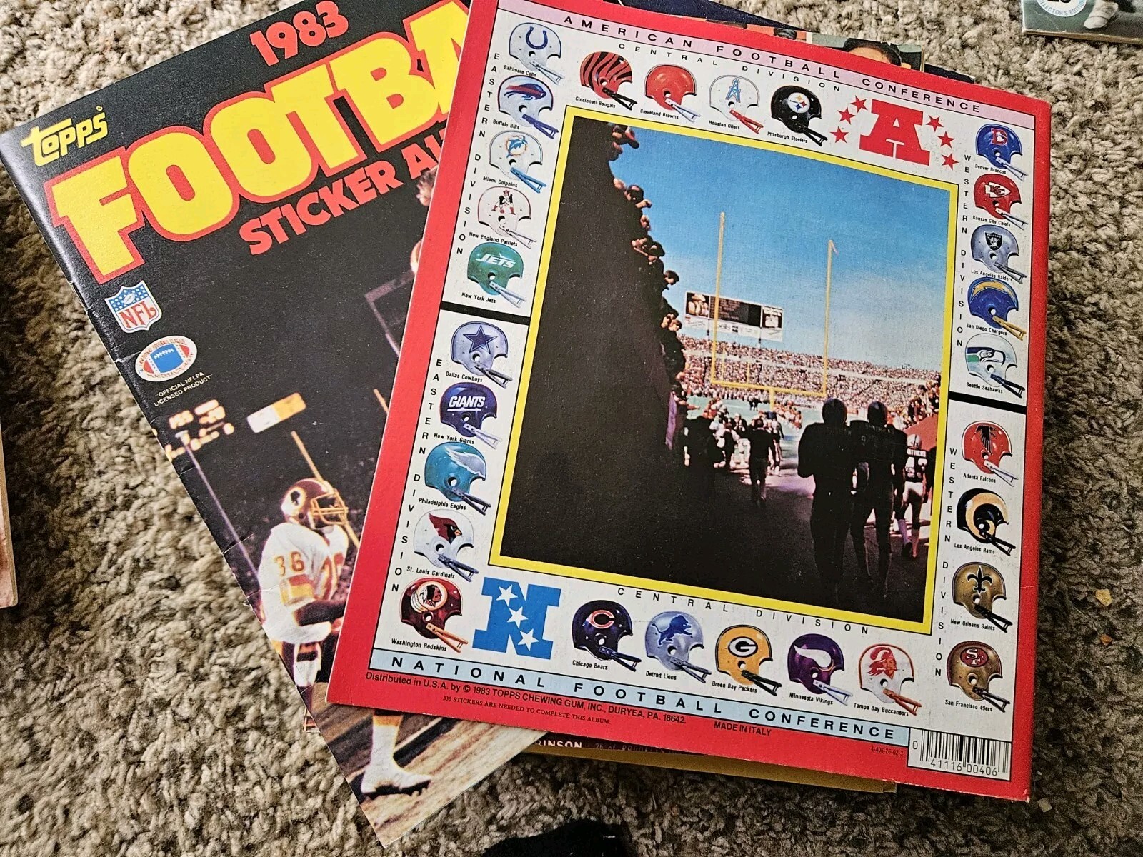 1983 Topps Football Sticker Album | eBay