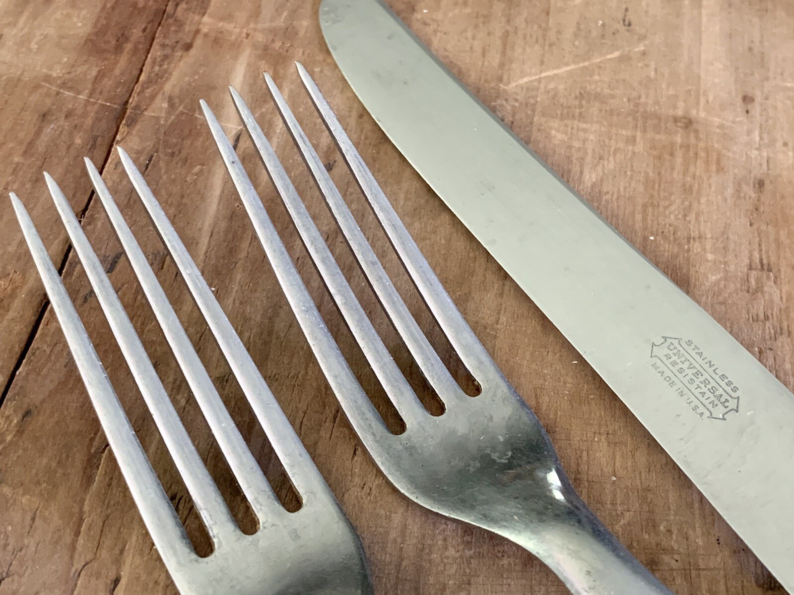 Universal Resistain Ornate Bakelite Celluloid Fork Knife Flatware 3 Pc ...