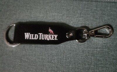Wild Turkey Kentucky Bourbon Whiskey Leather Keychain - ring & lobster ...