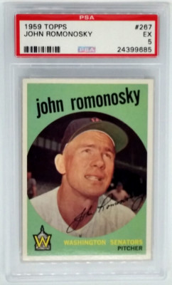 1959 Topps #267 John Romonosky Card - Graded PSA 5 EX | eBay