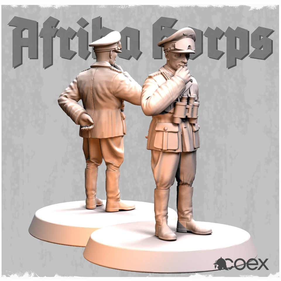 German Afrika Korps DAK Rommel & Command 28mm WW2 Wargames and ...