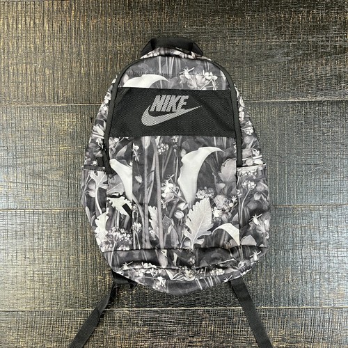 Nike Elemental Backpack School Sport RN56323 Grey Black Floral Leaf ...