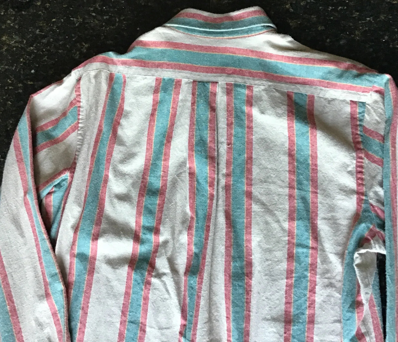 Vtg Etienne Aigner Men's Medium Flannel Striped Long Sleeve Snap Button ...