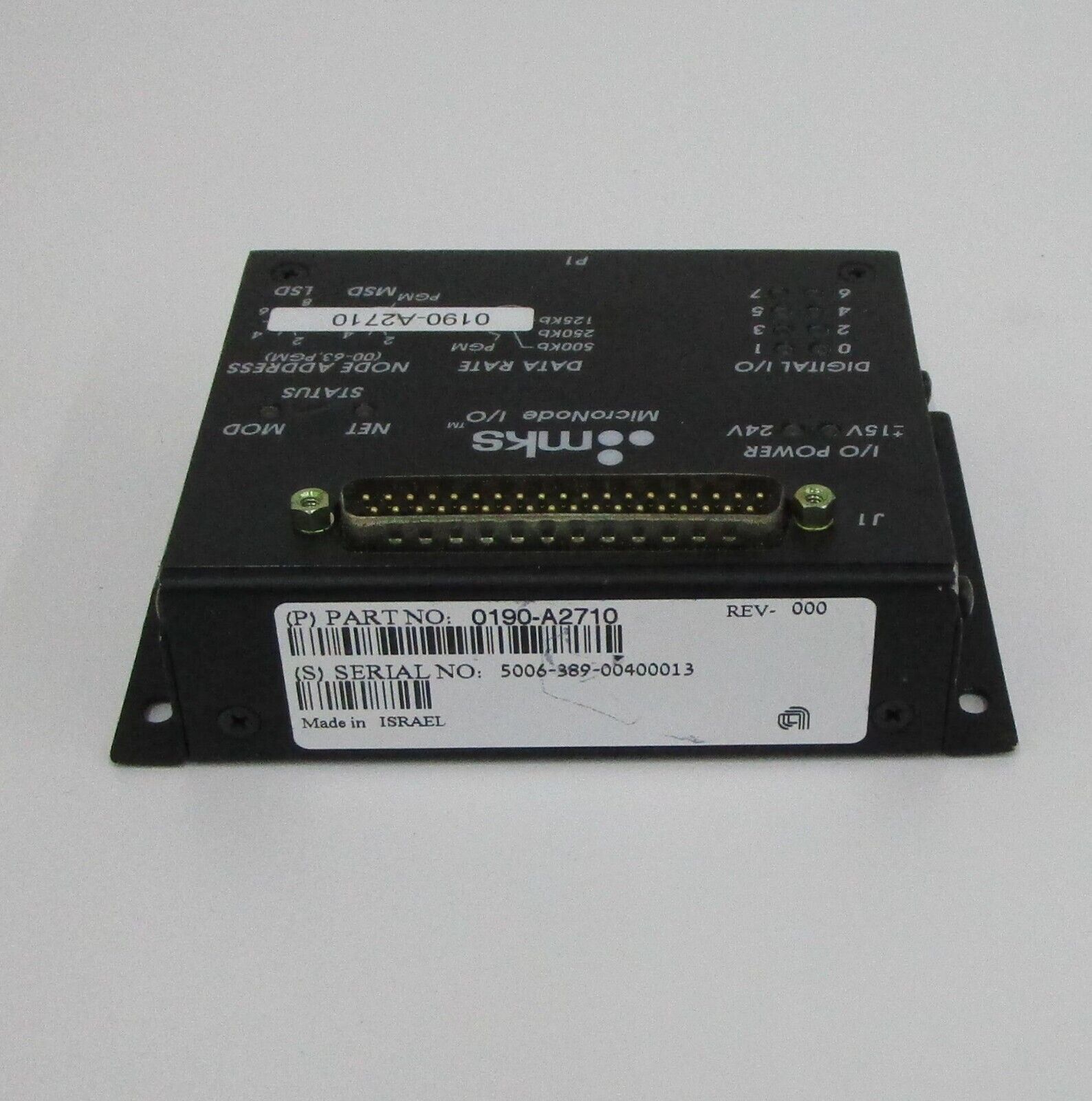 MKS MicroNode I/O AS00127-02 Rev 04 0190-A2710 Rev 000 | eBay