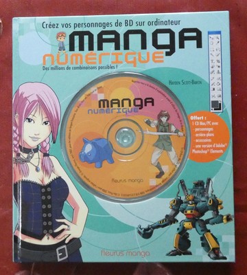 Manga numérique, créez vos personnages de BD sur ordinateur Livre + CD ...
