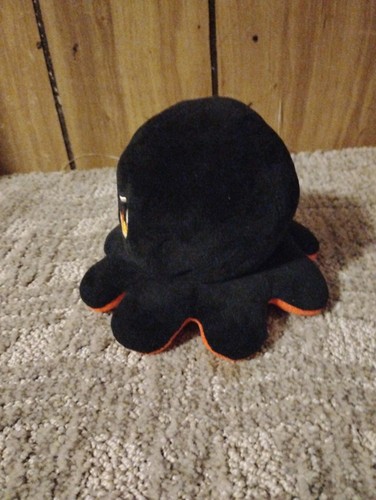 TeeTurtle The Original Reversible Octopus Plushie Angry Red Rage Black ...