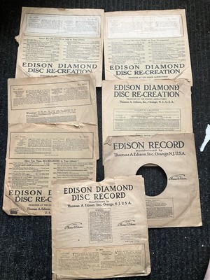 Edison Diamond Disc Re-Creation - Antique 1920's : Lot of 7 in original ...