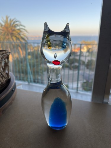 Vintage Italian, Murano Art Glass Cenedese Cat - 10+ Inches Tall ...