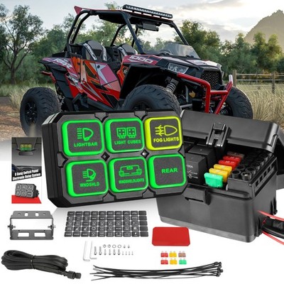 For Can-Am Maverick X3 6 Gang Switch Panel LED Light Bar Relay Comtrol ...