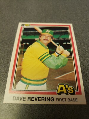 1981 DONRUSS BASEBALL CARD OAKLAND ATHLETICS #117 DAVE REVERING | eBay