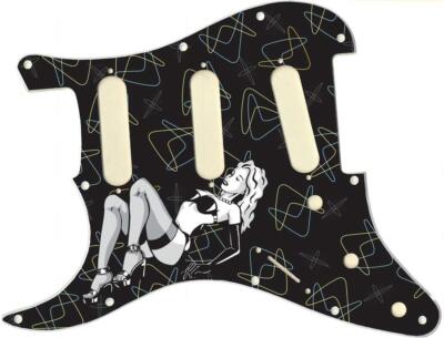 Pickguard Stratocaster Graphical LEFT HANDED to fit Fender Table Pin Up ...