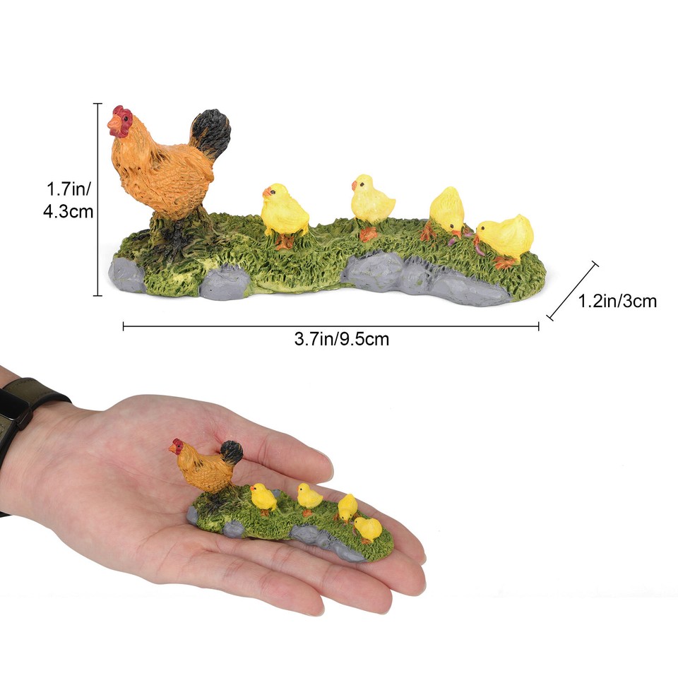 Garden Resin Chicken Art Decor Little Yellow Chicks Statues Lawn ...