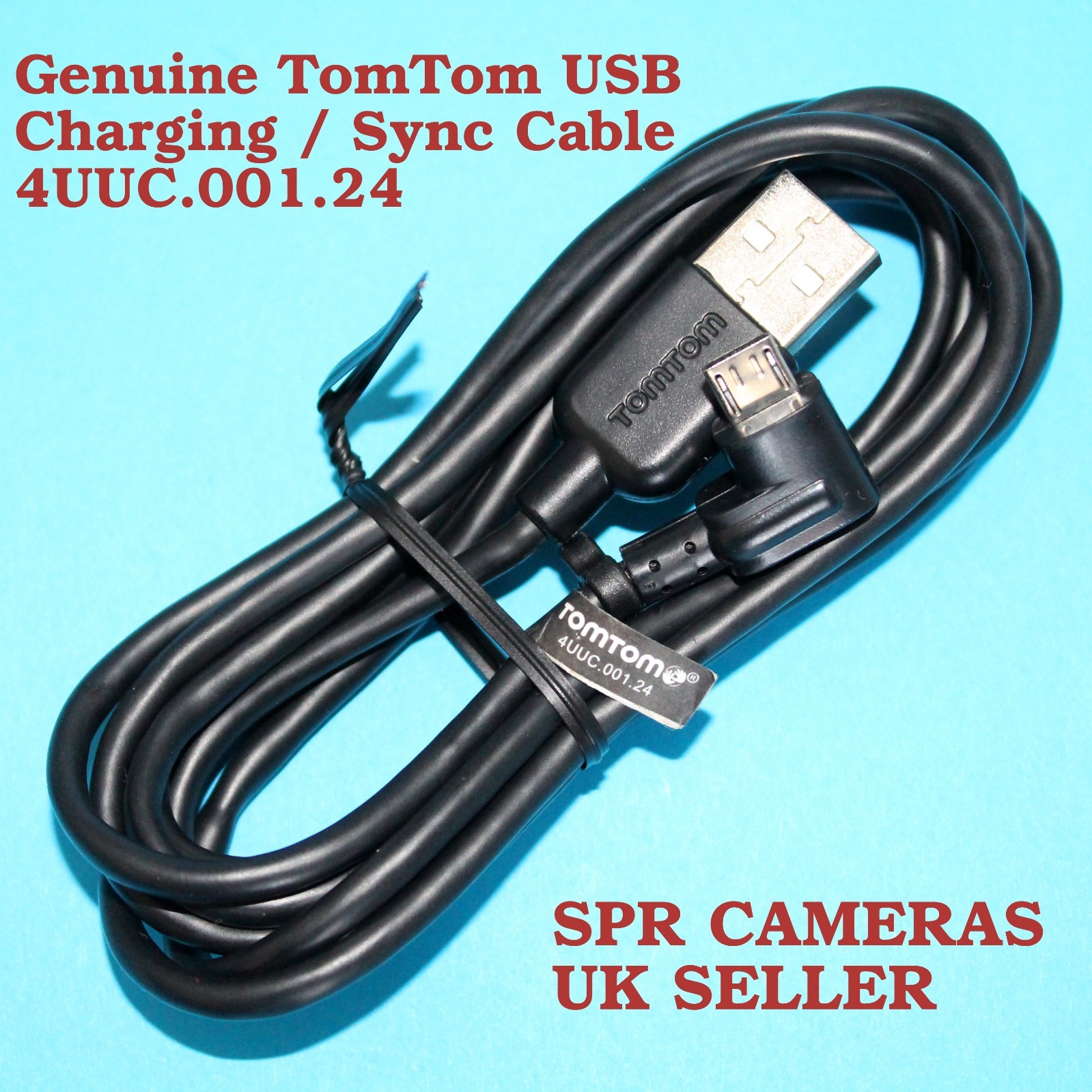 Genuine TomTom USB Car Charger Data Cable 4uuc 001.24 Go 500 5000 600 ...