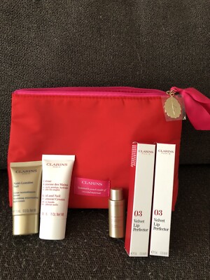 Clarins 6pieces gift set includes cosmetic bag all Brand New | eBay ...